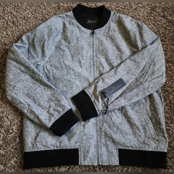 Marc Anthony | Jackets & Coats | Nwt Marc Anthony Linen Grey Bomber ...